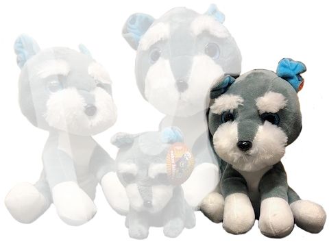 Bearded dog soft toy 25cm