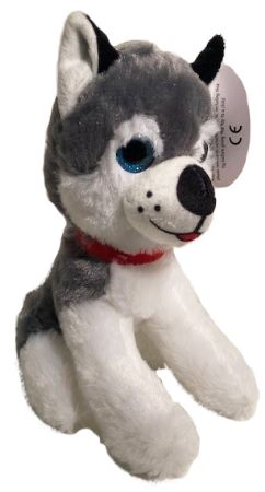 Husky 2 colour soft toy